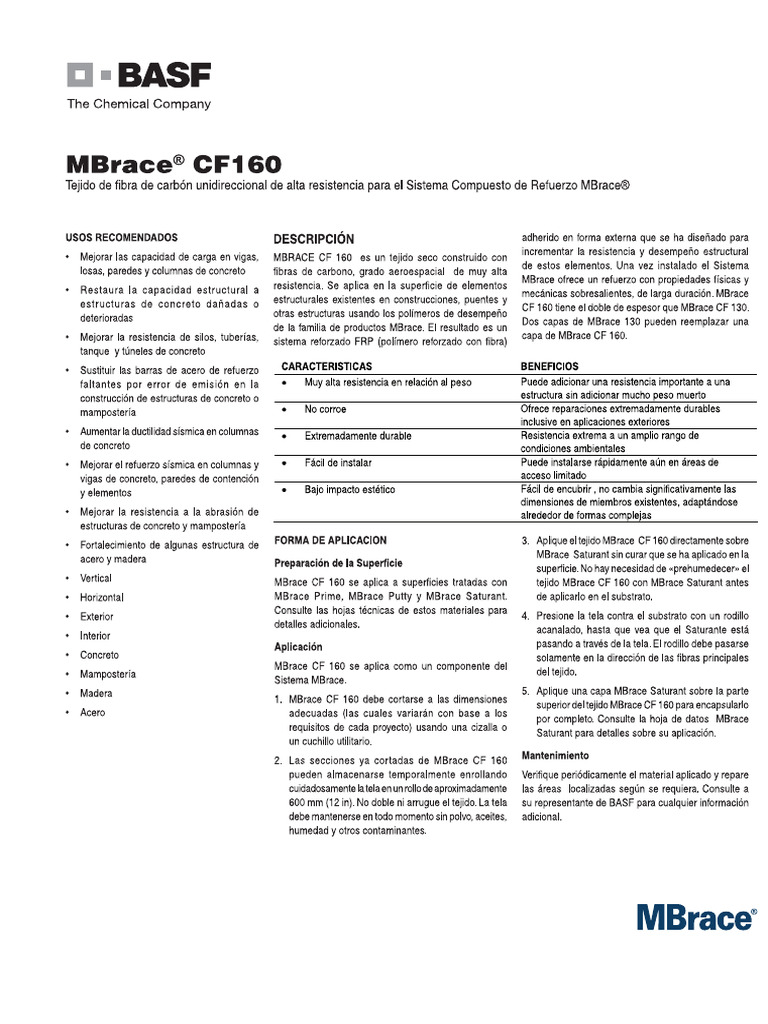 MBrace CF160 | PDF