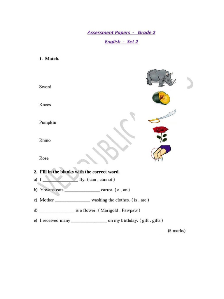 Grade 2 Set 2 | PDF