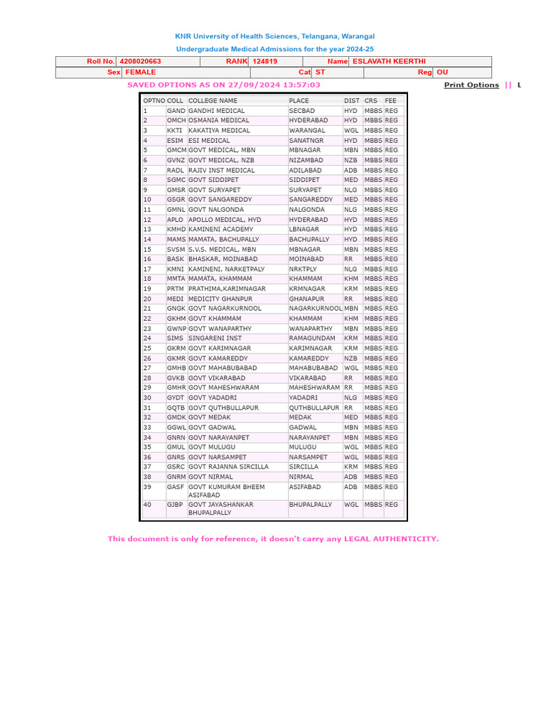 MBBS - BDS Admissions | PDF