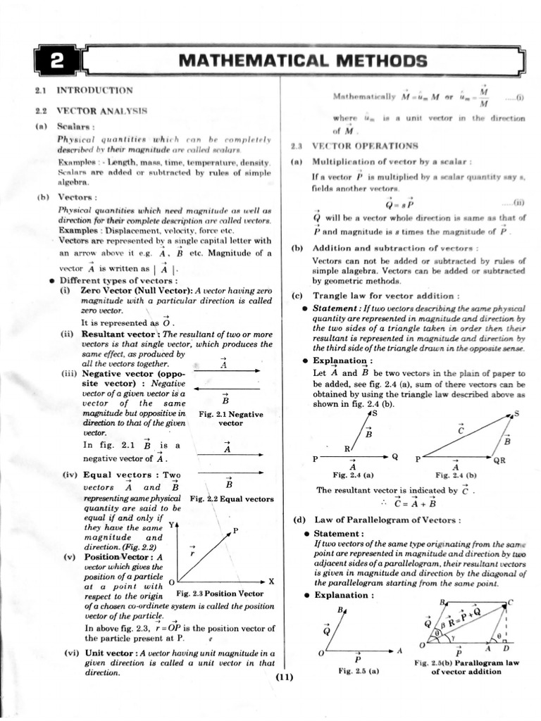 ch-2 Mathematical Methods | PDF