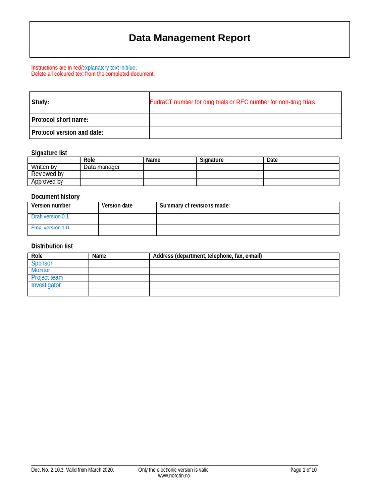 template-data-management-report | PDF