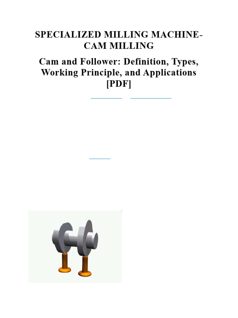 Cam Milling PDF | PDF