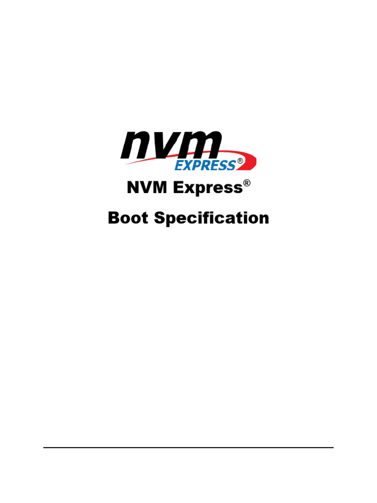 NVM Express Boot Specification Revision 1.1 2024.08.05 Ratified | PDF