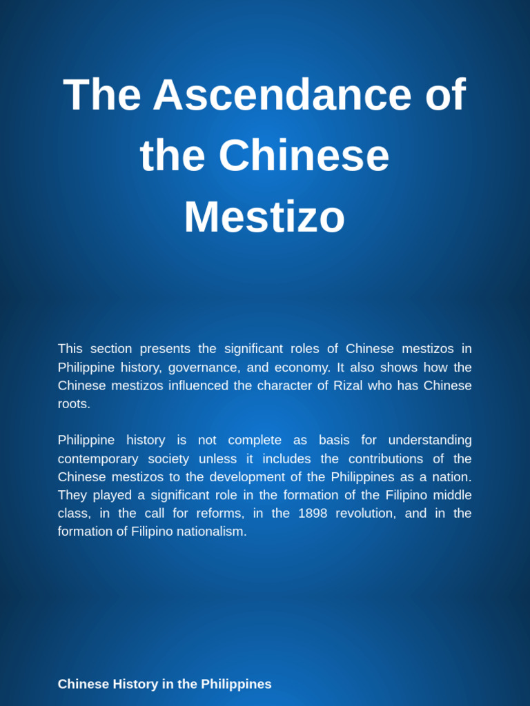 Ascendance of Chinese Mestizo | PDF