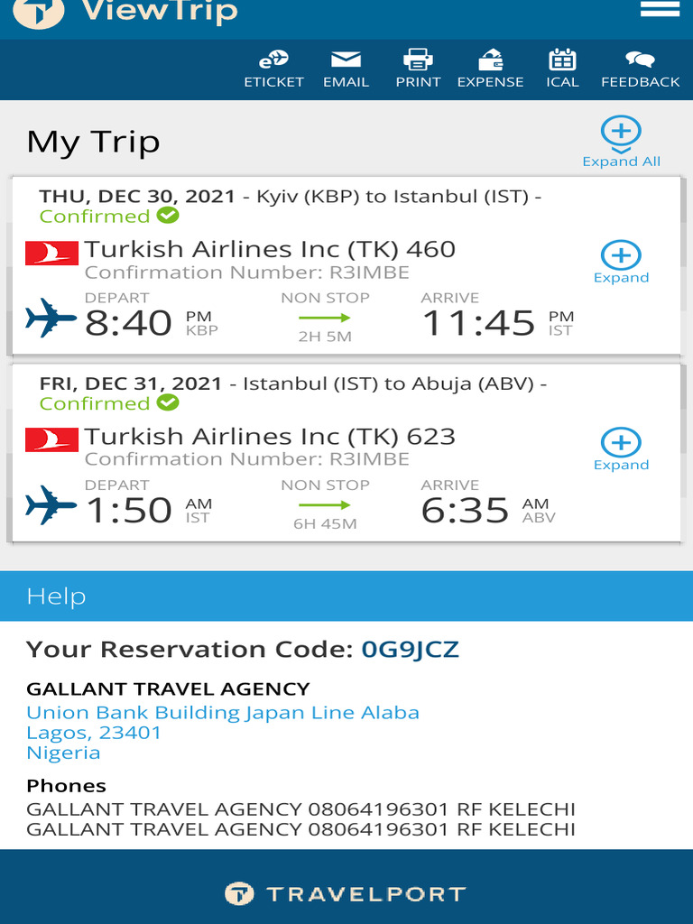 Travelport Viewtrip - My Trip | PDF