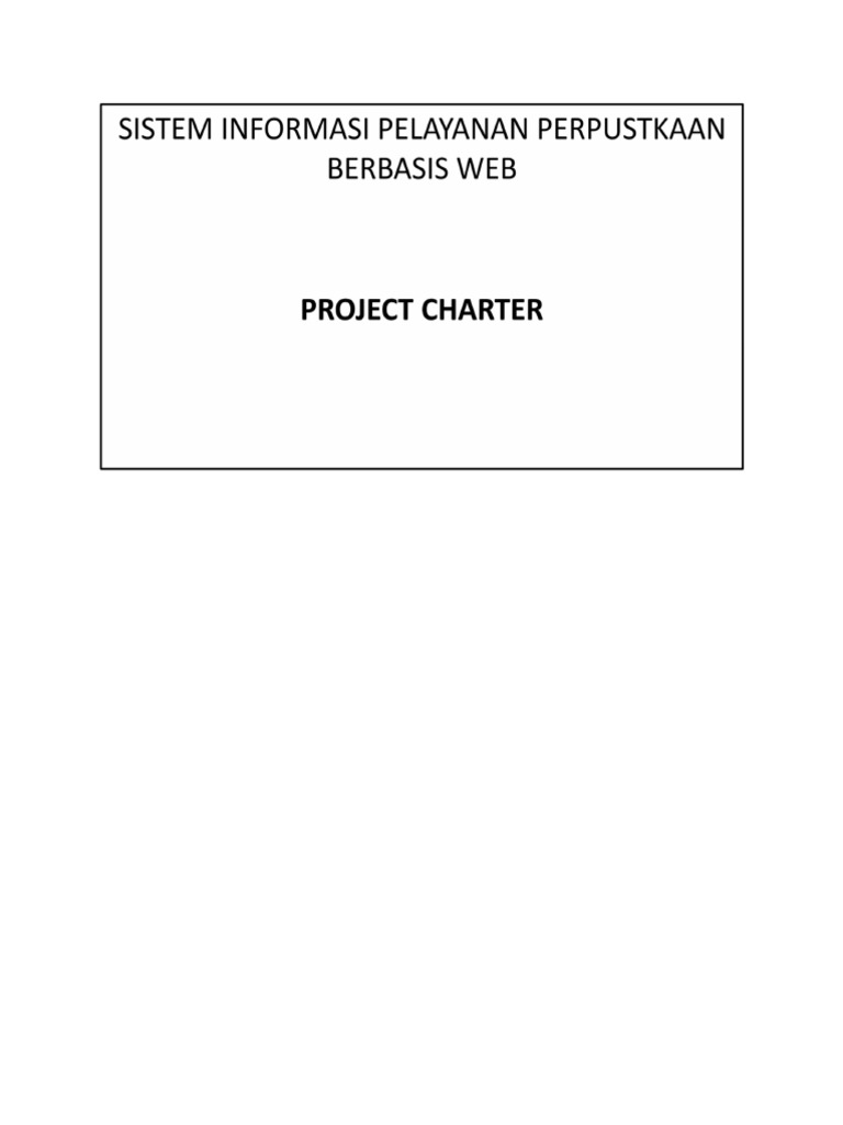 Template Project Charter-Selasa | PDF