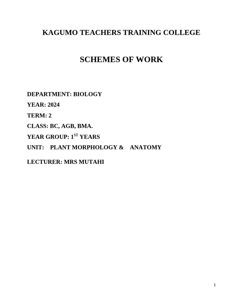 Plant Morphology Cbc2 2024. | PDF