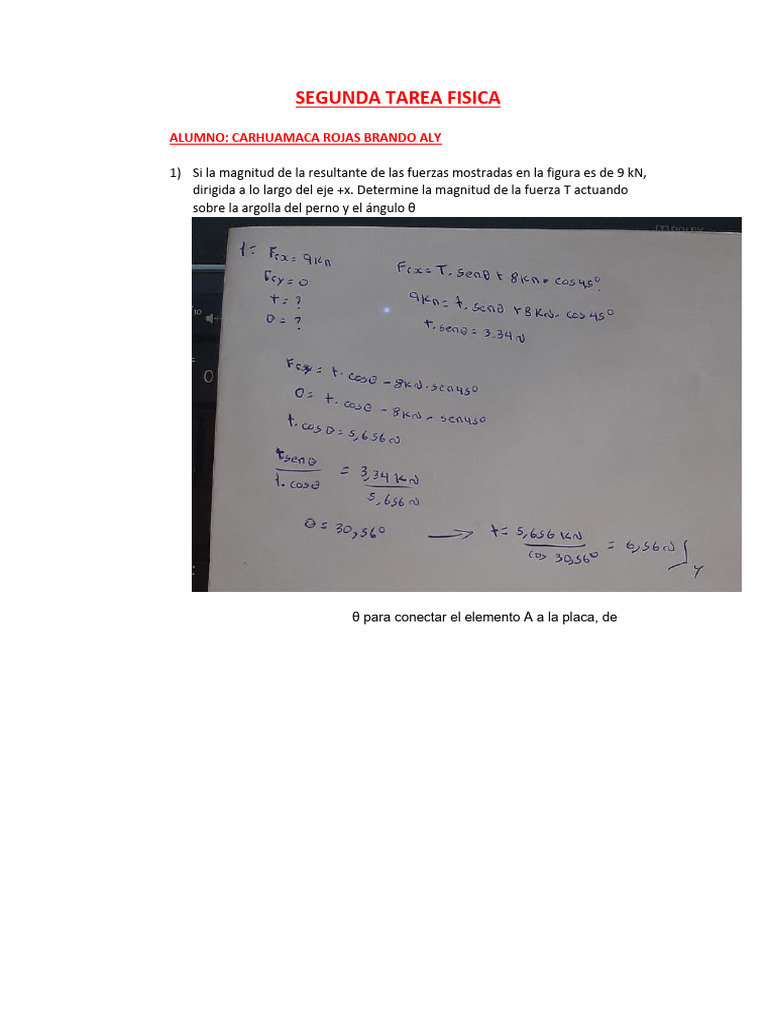 Segunda Tarea Fisica | PDF