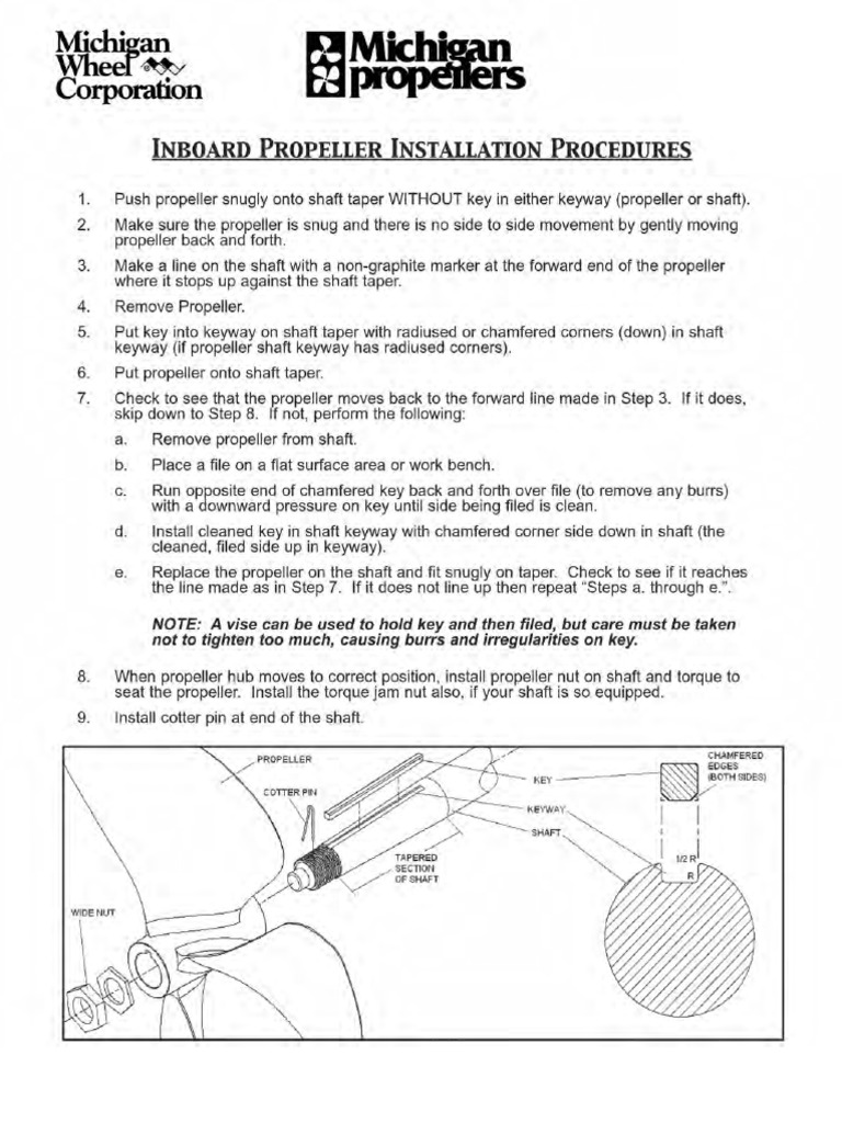 Propeller Installation Instructions | PDF