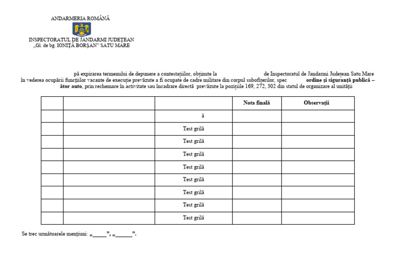 Tabel Rezultate Finale După Contestații | PDF