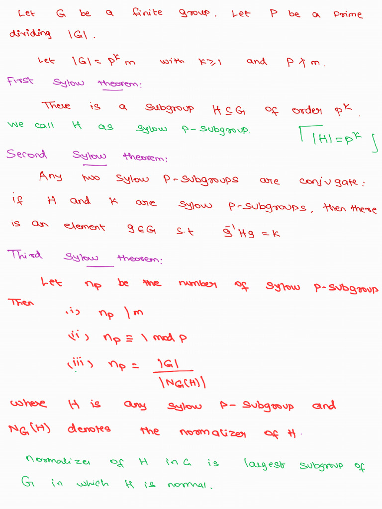 Sylow's Theorem | PDF