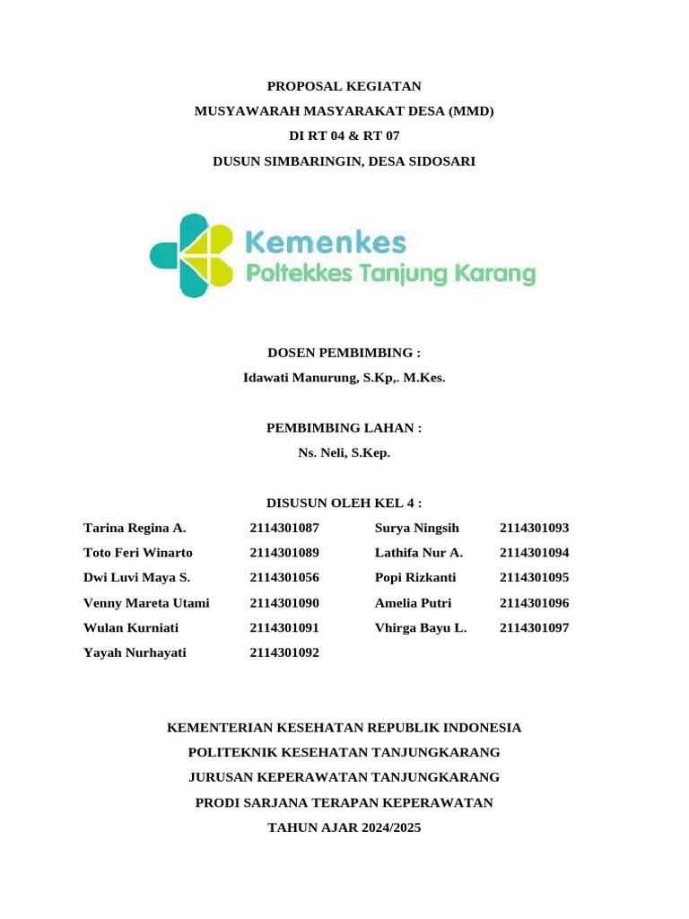 PROPOSAL MMD KEL 4 | PDF