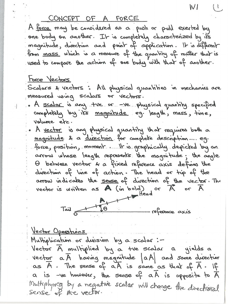 Statics-Lecture Note 1 | PDF