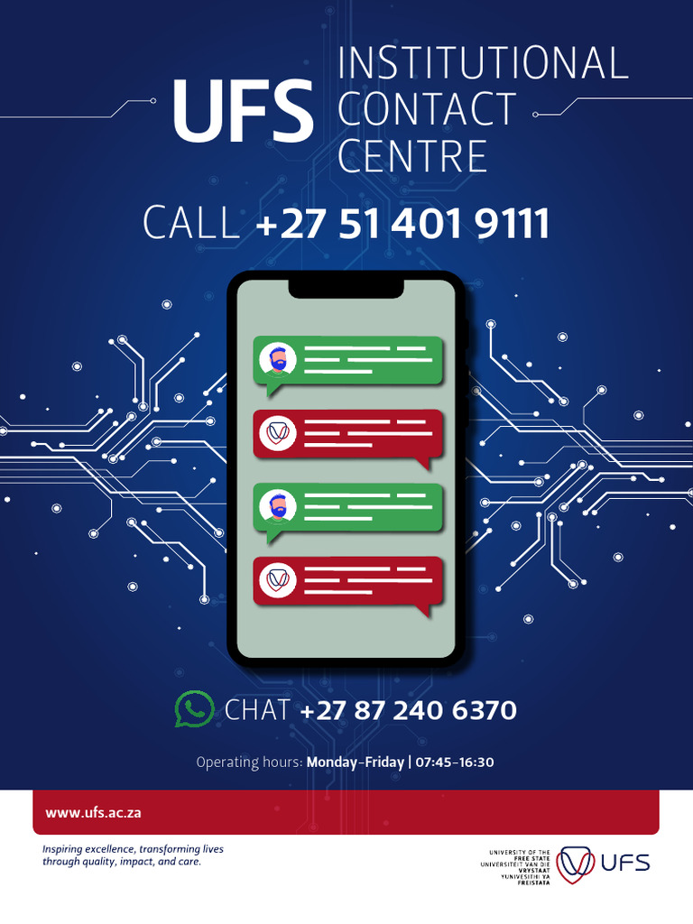 UFS Institutional Contact Centre Booklet | PDF