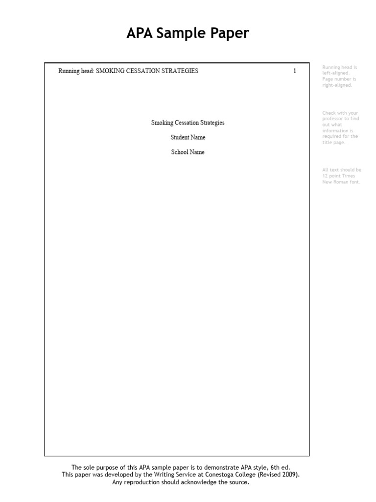 APA Sample Document | PDF
