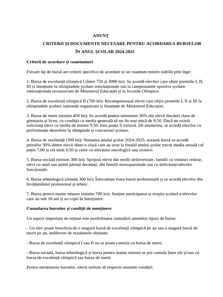 Conditii Si Documente Necesare | PDF