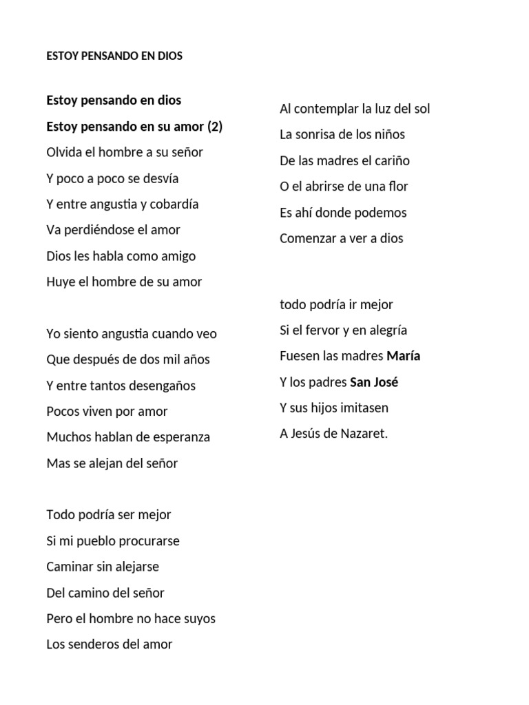 Estoy Pensando en Dios | PDF