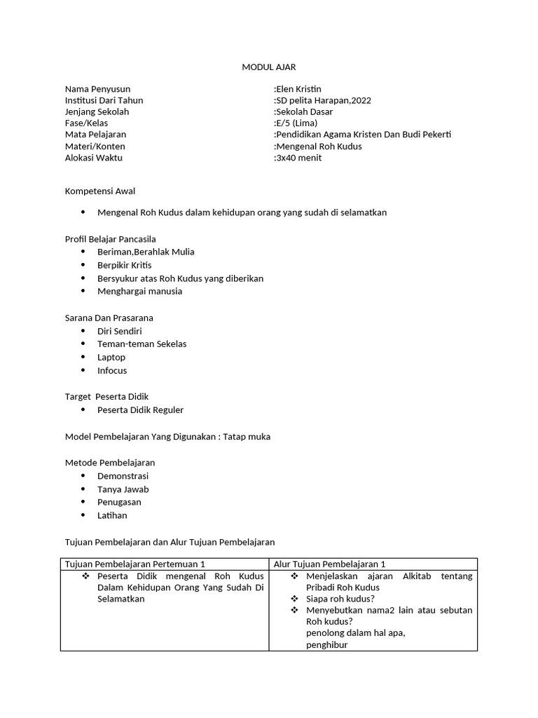 Modul Kelas V Bab 10 Pdf