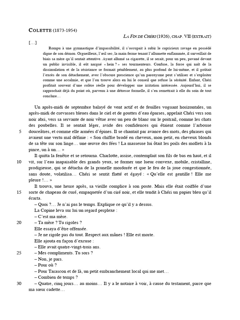 Colette-Extrait de Cheri | PDF