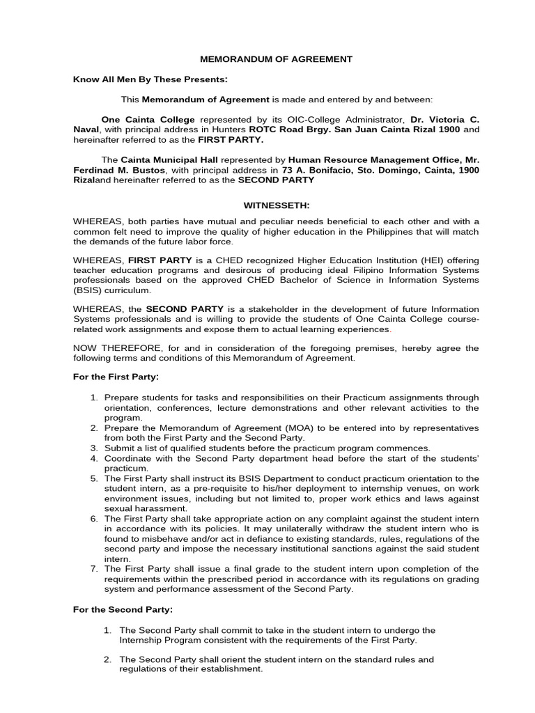 MOA-Template-OCC | PDF