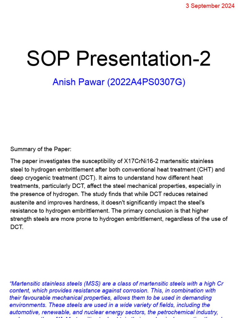 SOP Introduction Presentation | PDF