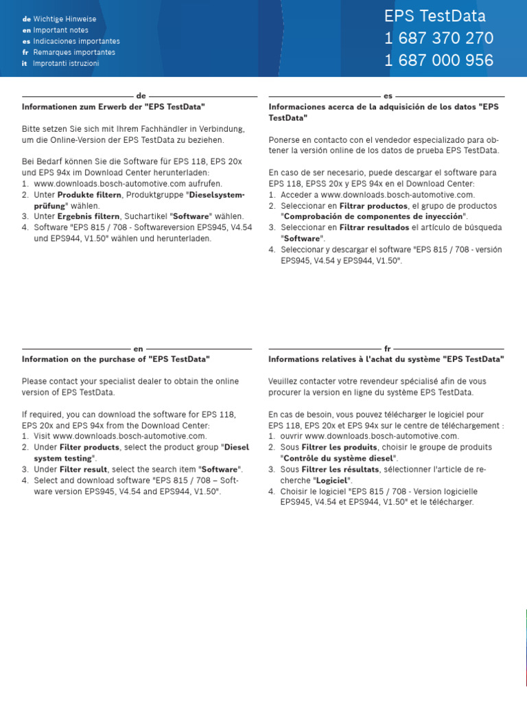 Robert Bosch GMBH: Automotive Service Solutions | PDF