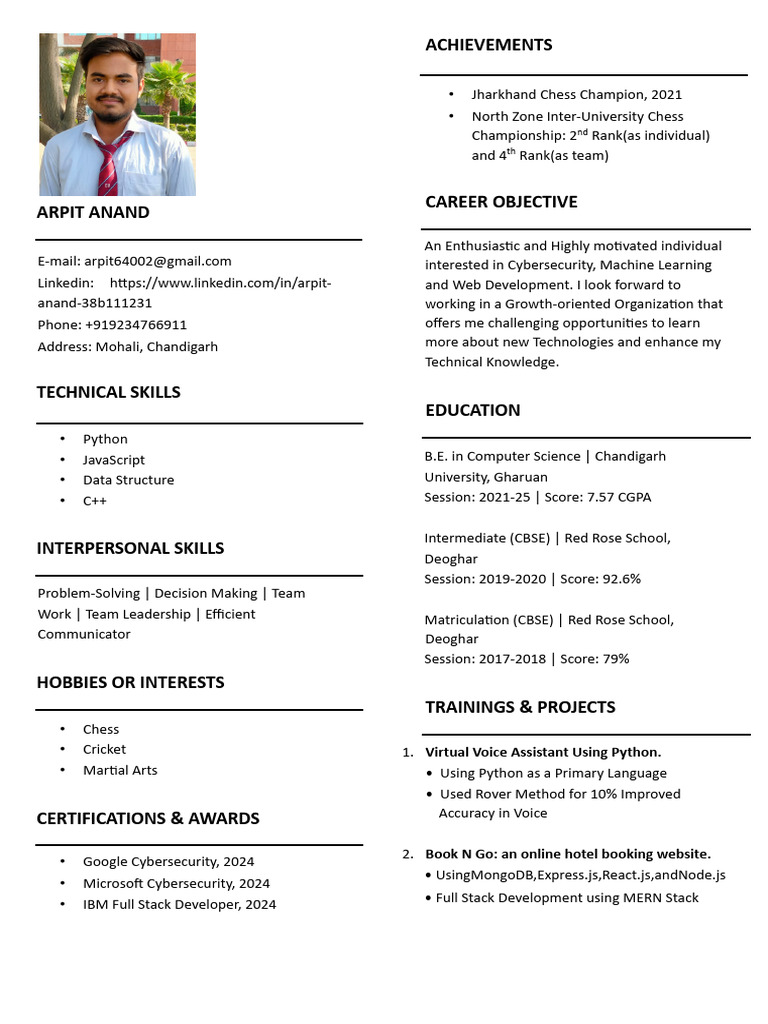 Resume Arpit | PDF