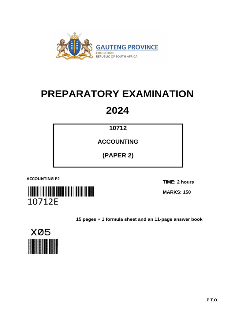 Accounting P2 Eng - x5 | PDF