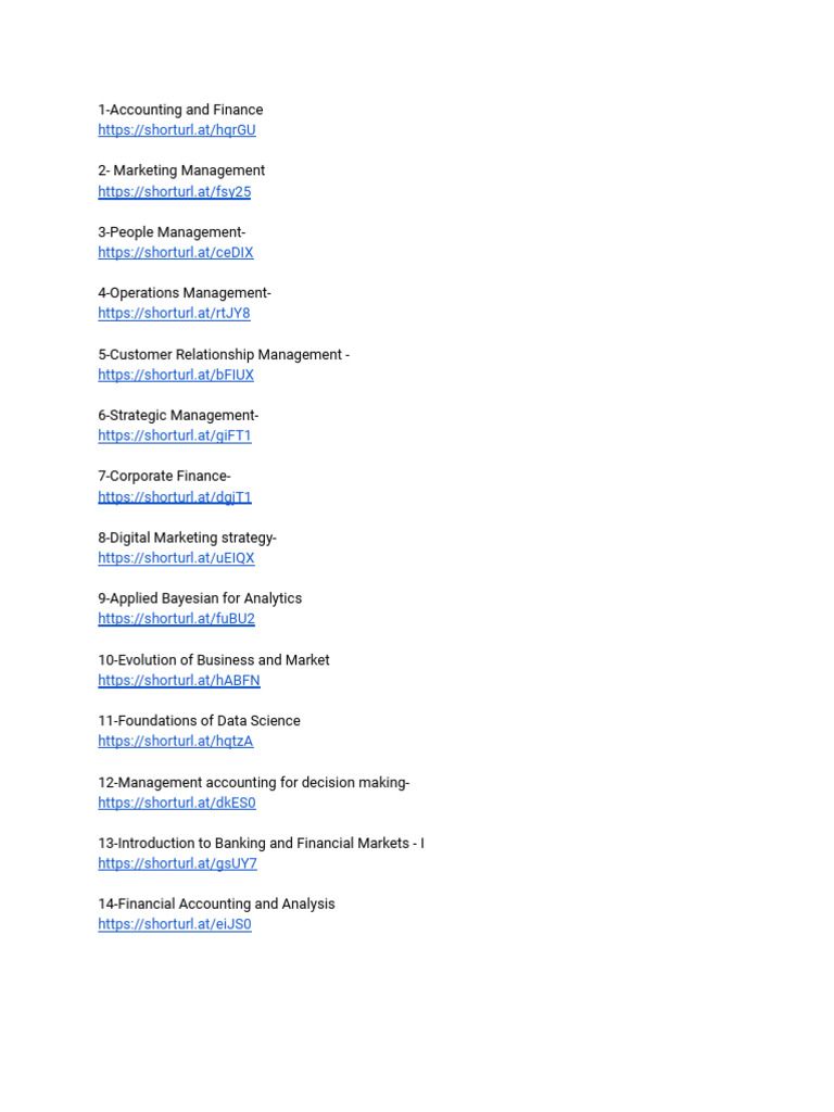 IIM Bangalore Study Material | PDF