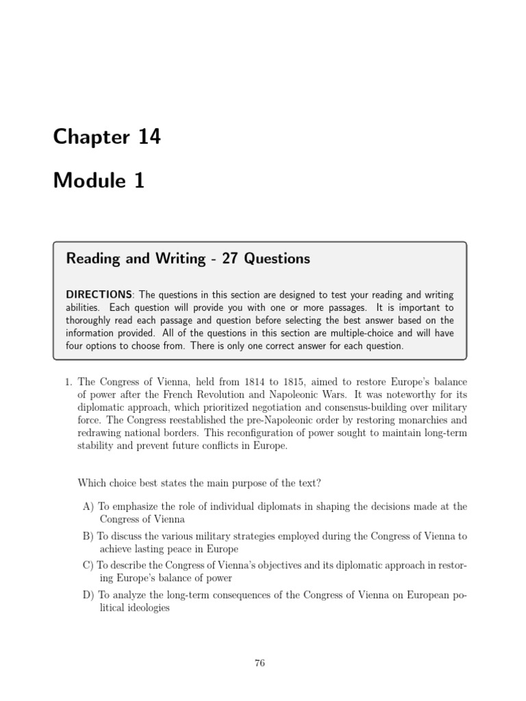 Test 001 Module 001 | PDF