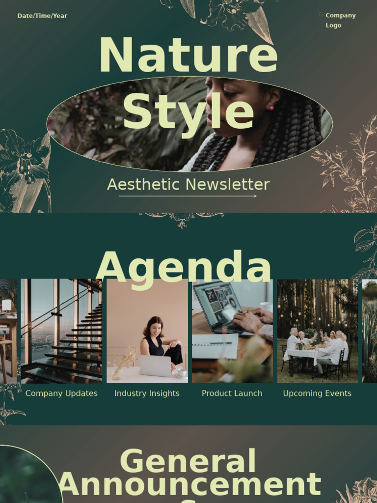 Nature Style Aesthetic Newsletter | PDF