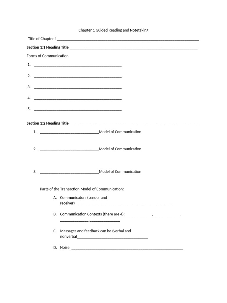 Chapter 1 Guided Reading and Notetaking 2 | PDF