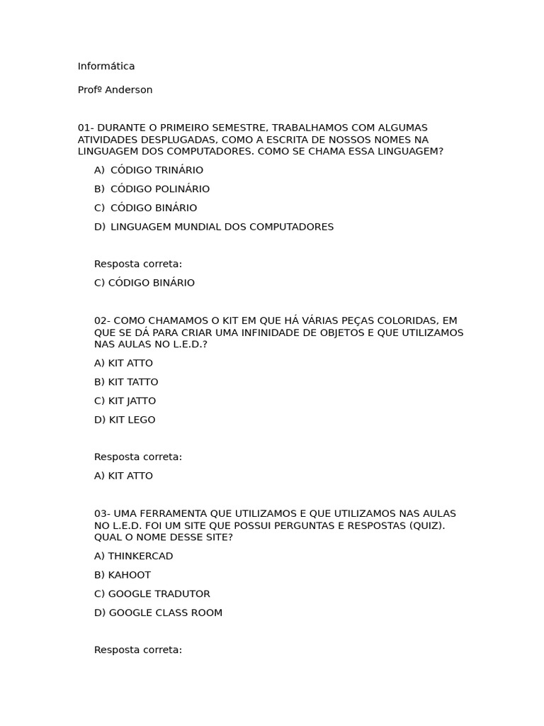 Informática 2024 | PDF