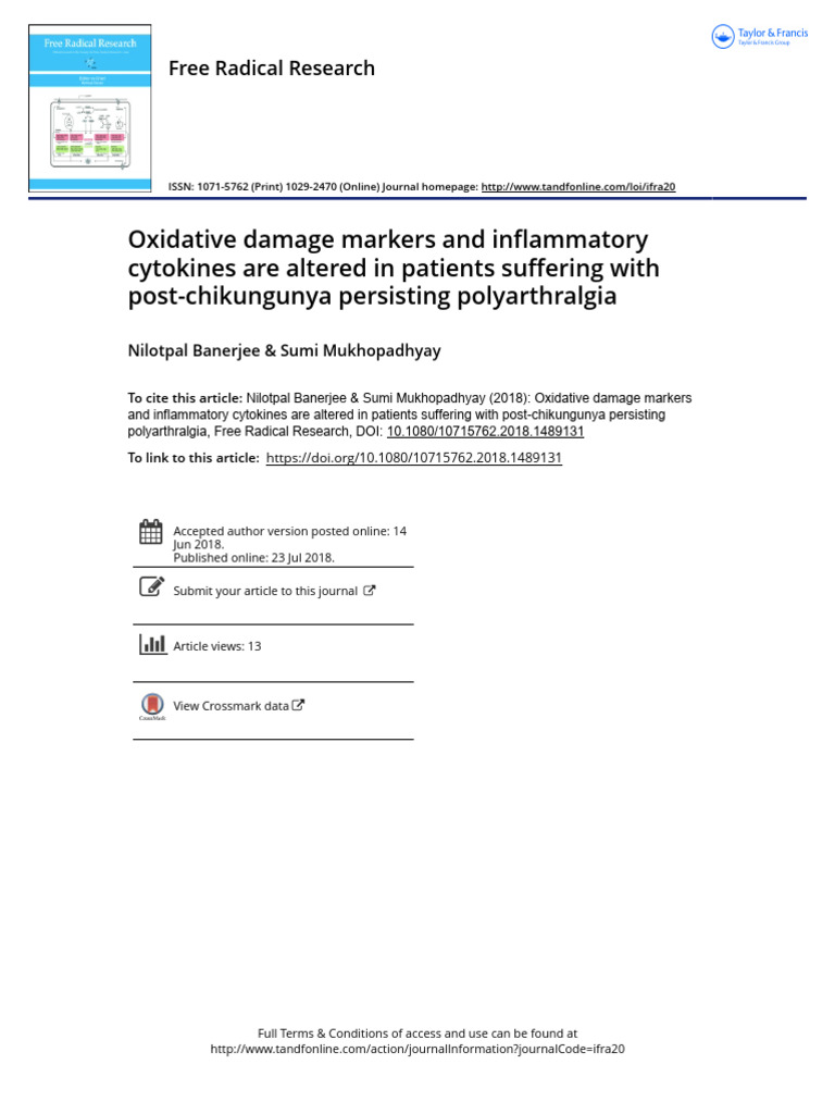 Oxidative Damage Markers and Inflammatory Cytokines Are Altered in ...