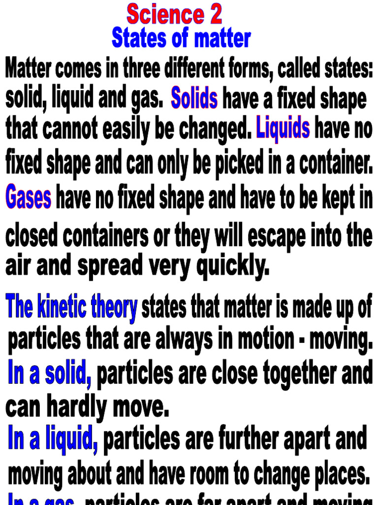 Science 2 States of Matter | PDF