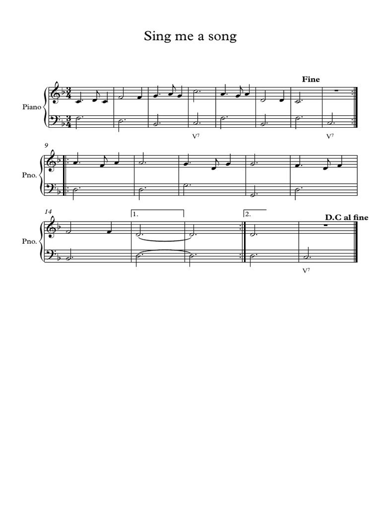 Sing Me A Song | PDF