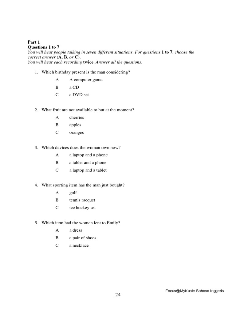 Listening Kuale Module 3 | PDF