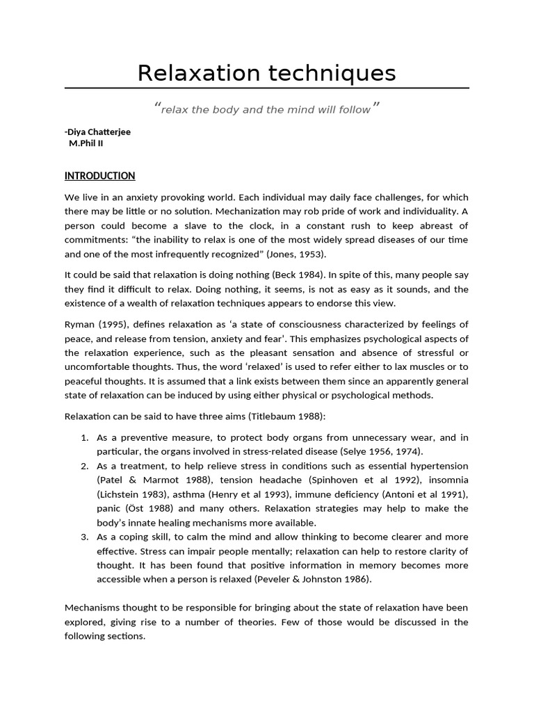 Relaxation | PDF