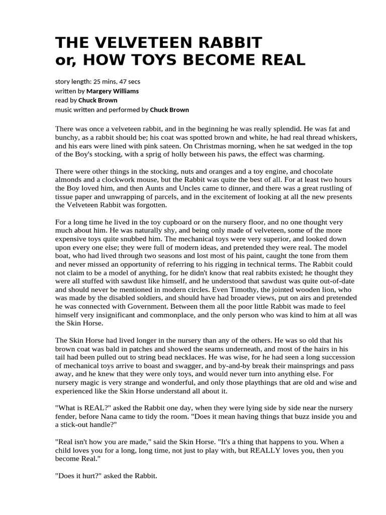 The Velveteen Rabbit | PDF