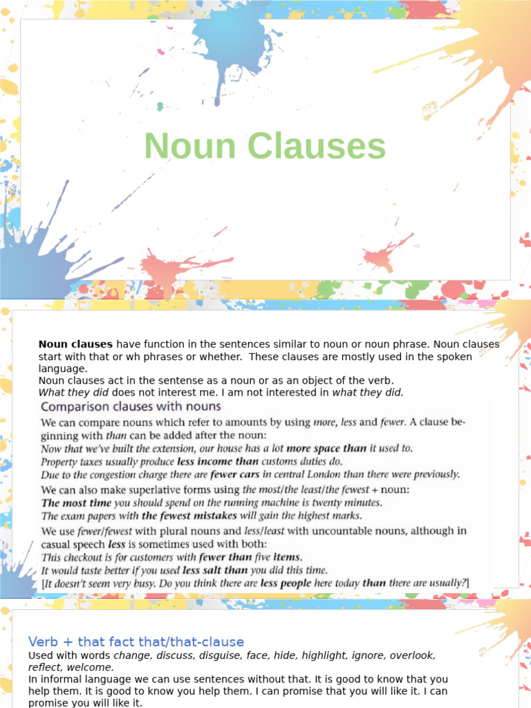 Noun Clauses | PDF