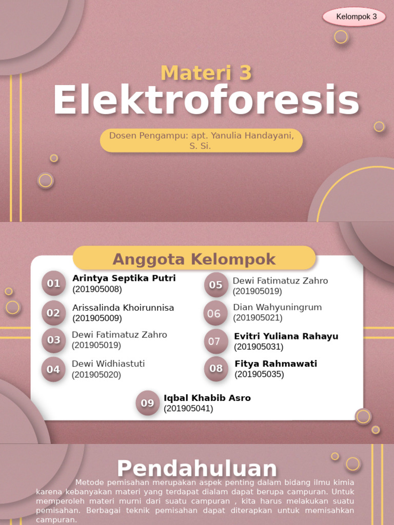 Kelompok 3 Elektroforesis | PDF