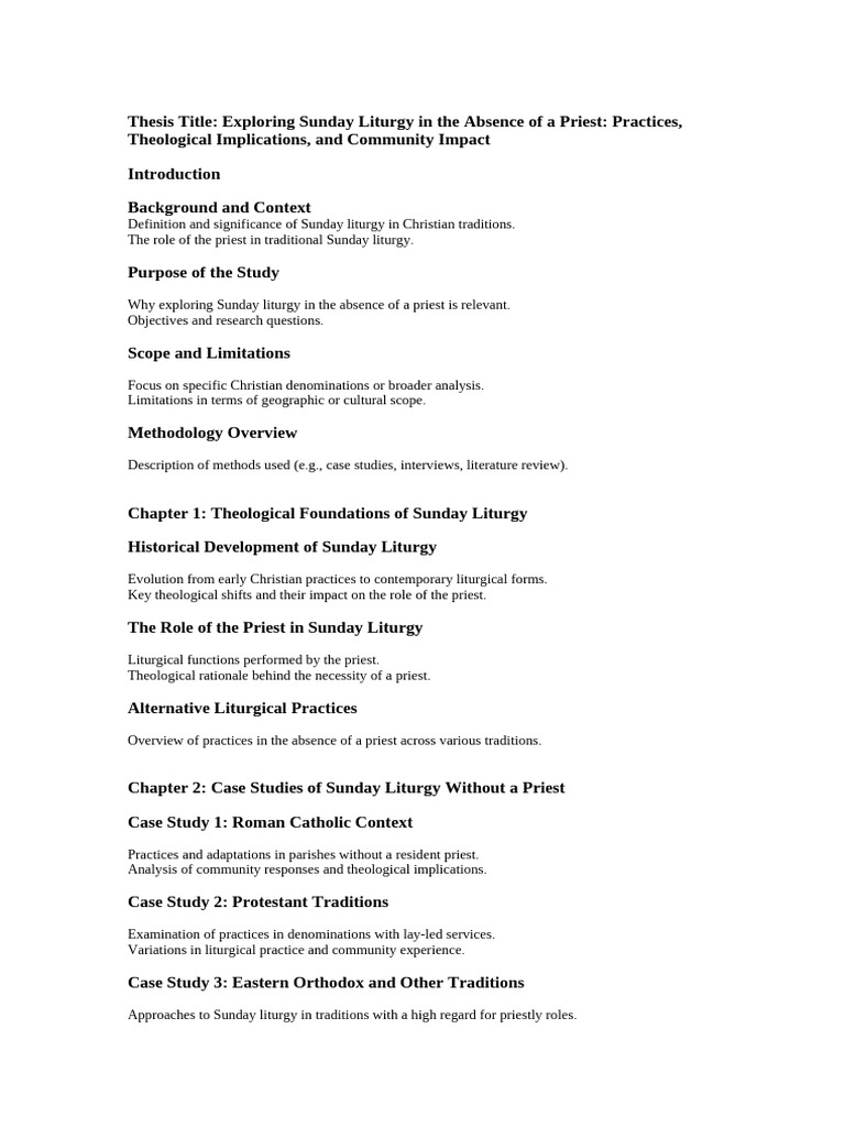 Thesis Outline | PDF