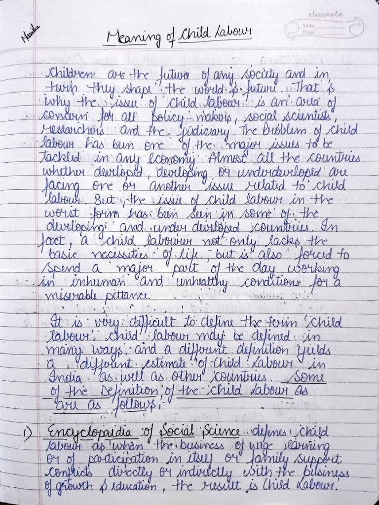 Child Labour (Meaning and Measures To Control It) | PDF