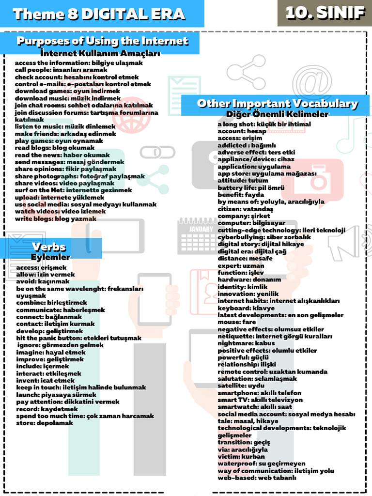 Unit 8 Digital Era Vocabulary | PDF