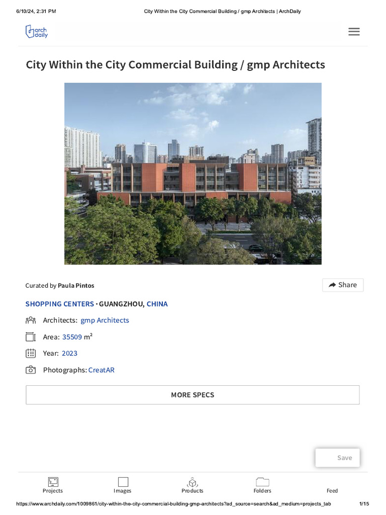 City Within The City Commercial Building - GMP Architects - ArchDaily | PDF