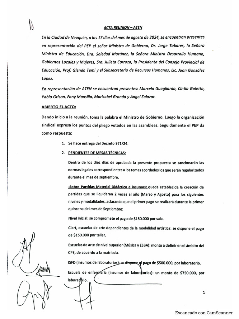 Acta 17 de Agosto | PDF