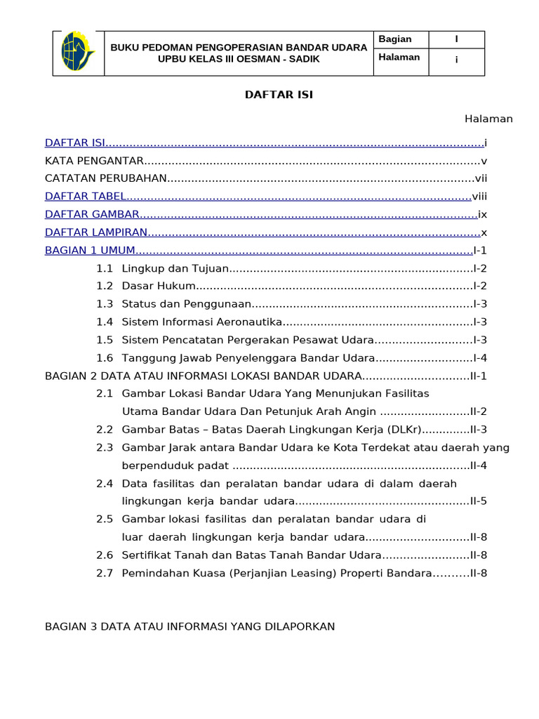 Daftar Isi Am | PDF | Transport Infrastructure | Aviation