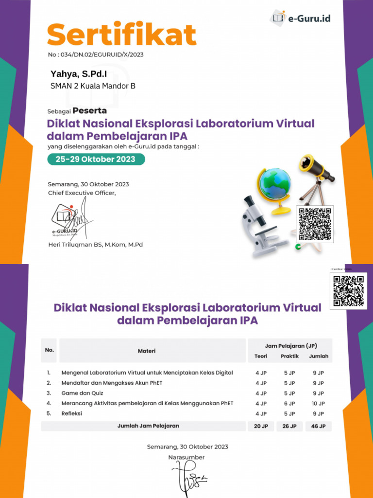 YAHYA Certifikat | PDF