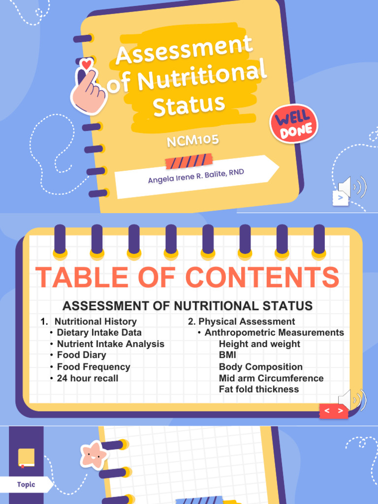 Assessment of Nutritional Status 2 | PDF