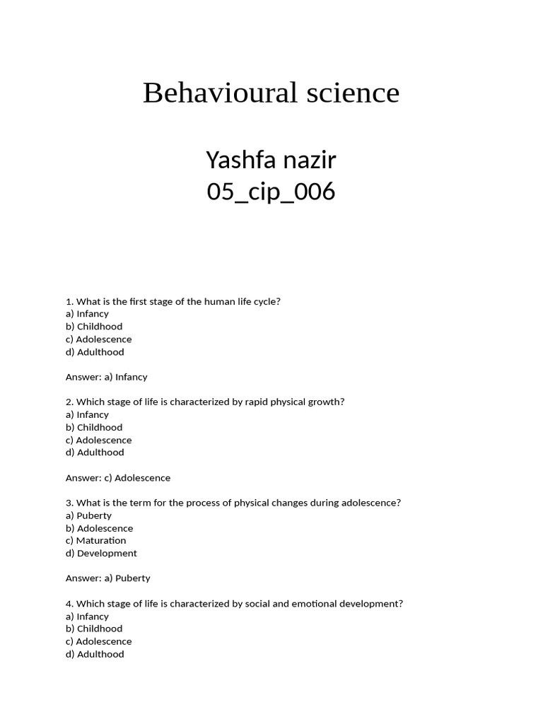 Behavioural Science | PDF